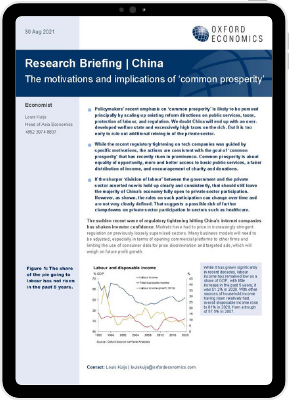 China | The motivations and implications of ‘common prosperity ...