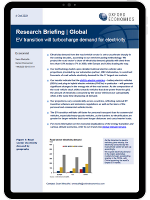 Global | EV transition will turbocharge demand for electricity | Oxford ...