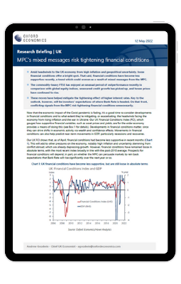 MPC’s mixed messages risk tightening financial conditions | Oxford ...